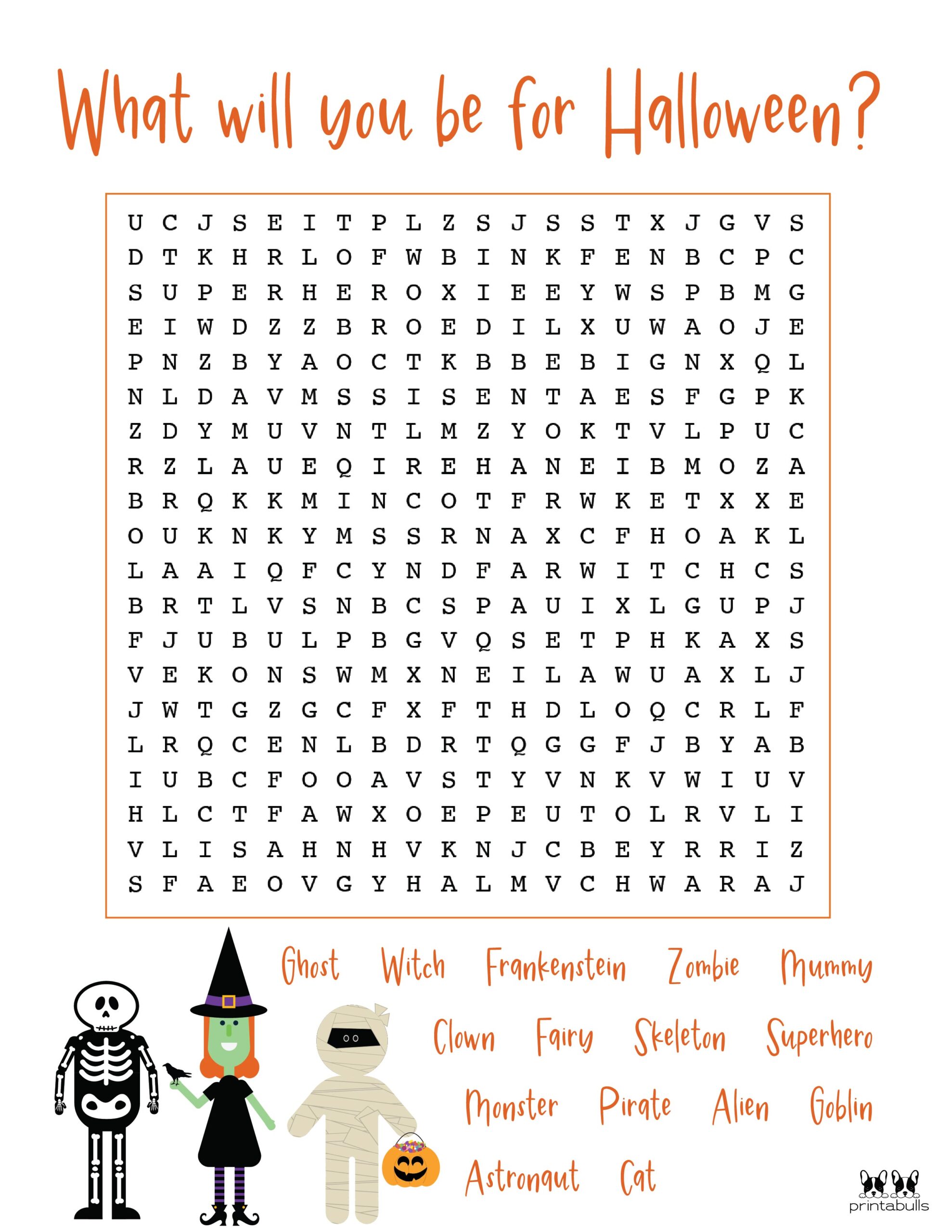 Free Printable Halloween Word Searches | Printabulls