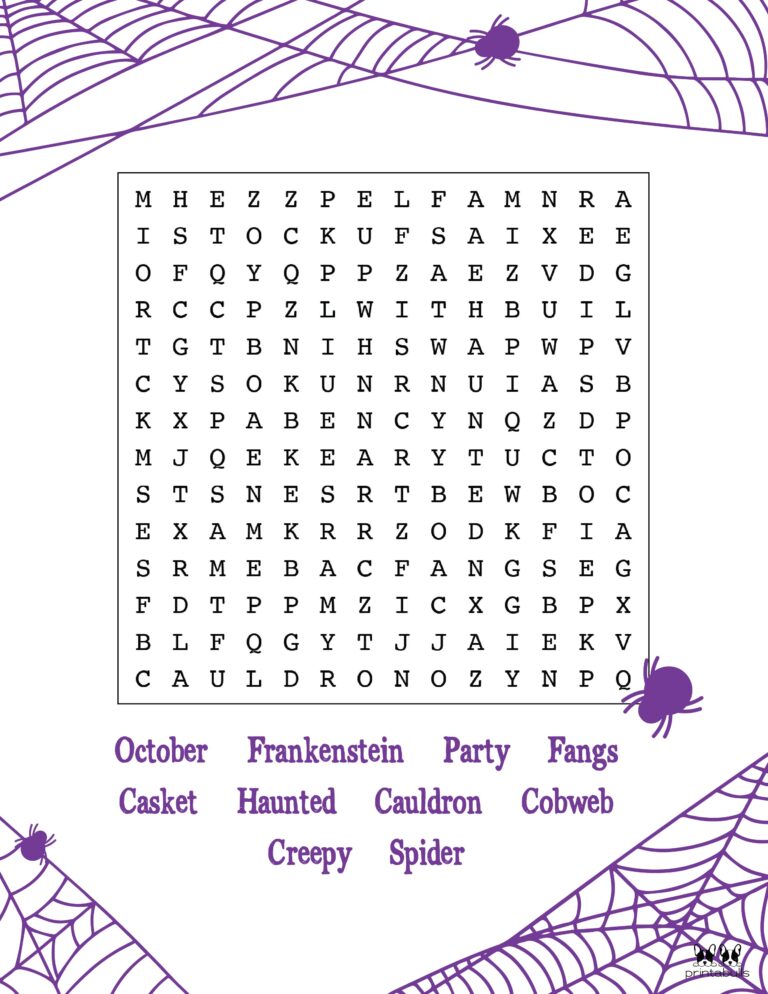 Free Printable Halloween Word Searches | Printabulls