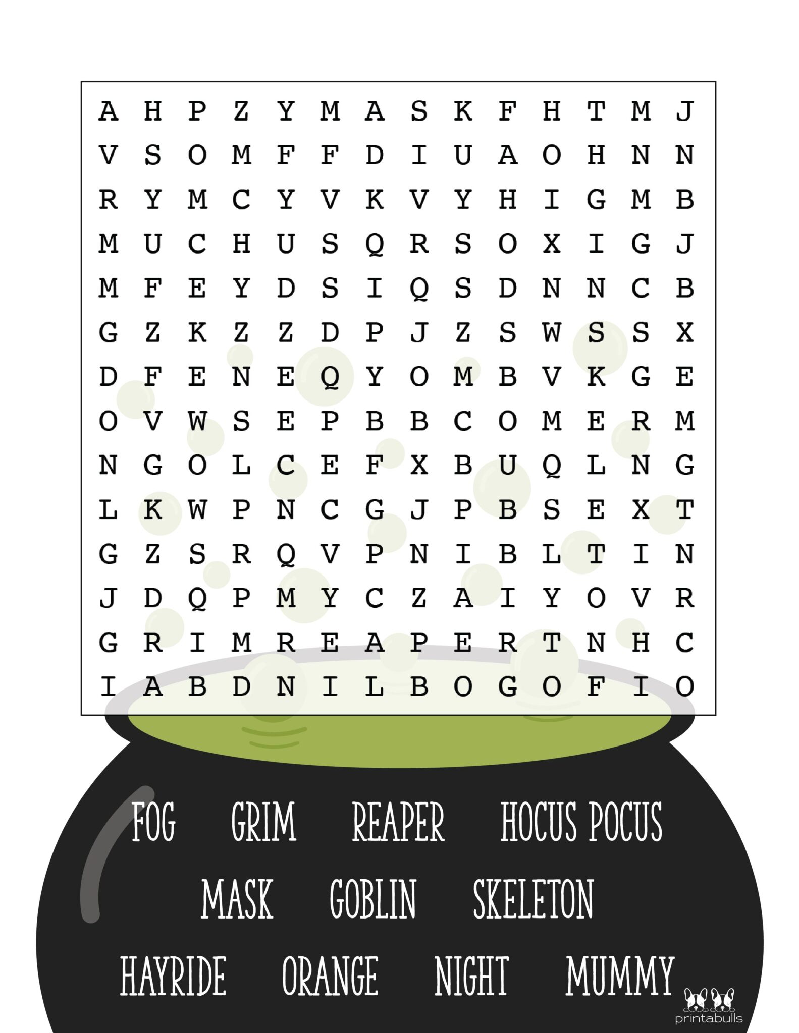 Free Printable Halloween Word Searches | Printabulls