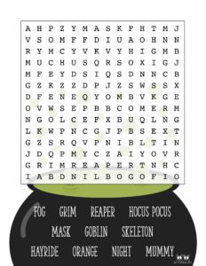 Free Printable Halloween Word Searches | Printabulls