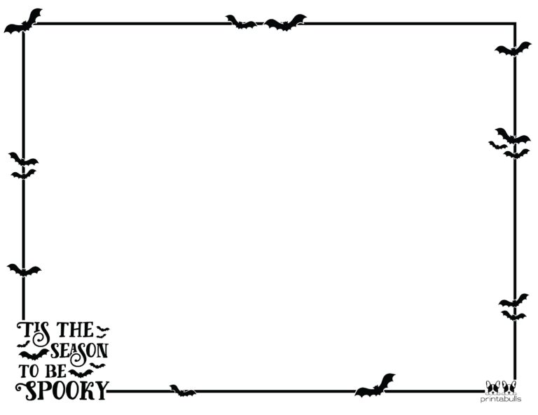 Free Halloween Borders & Frames | Printabulls