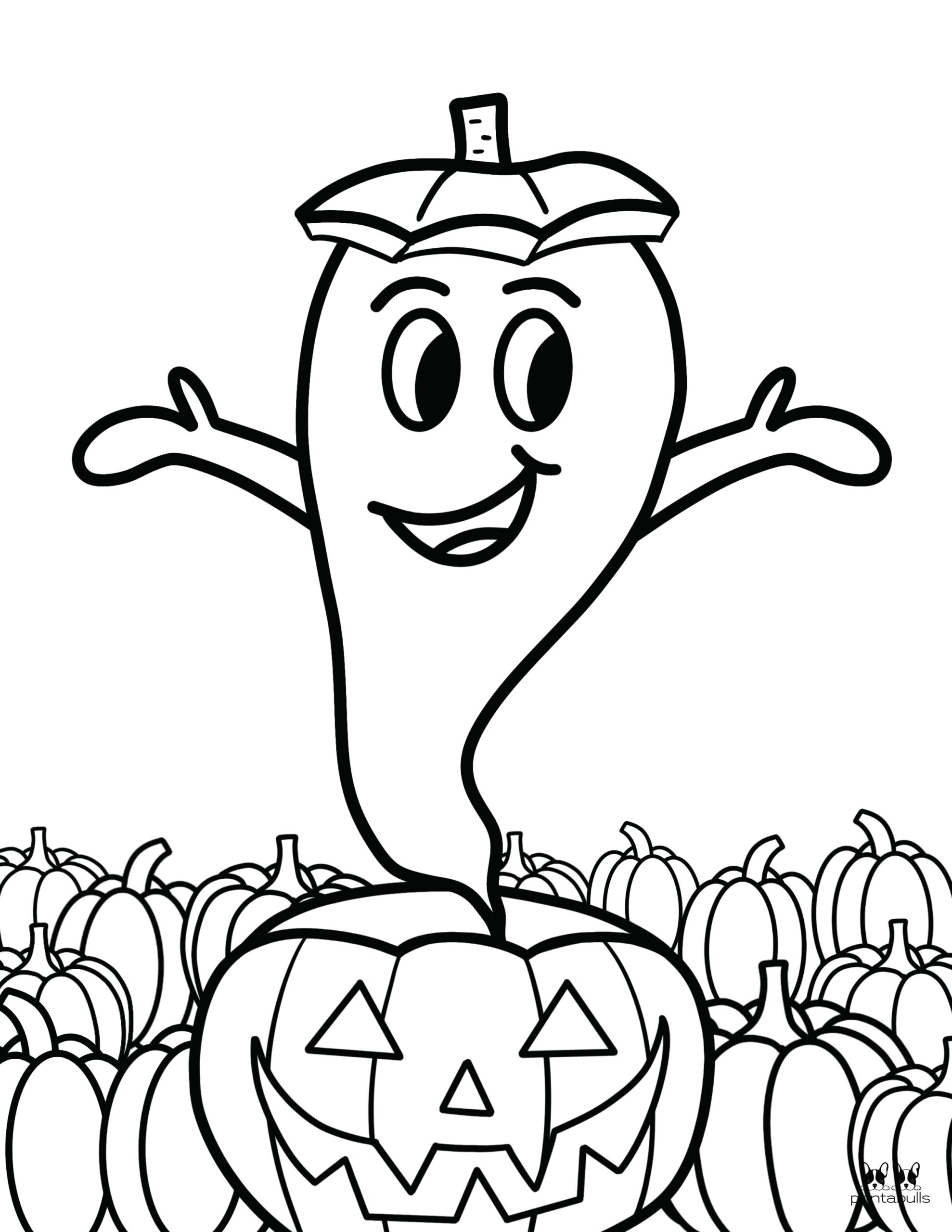 Free Printable Ghost Coloring Pages - PrintaBulk