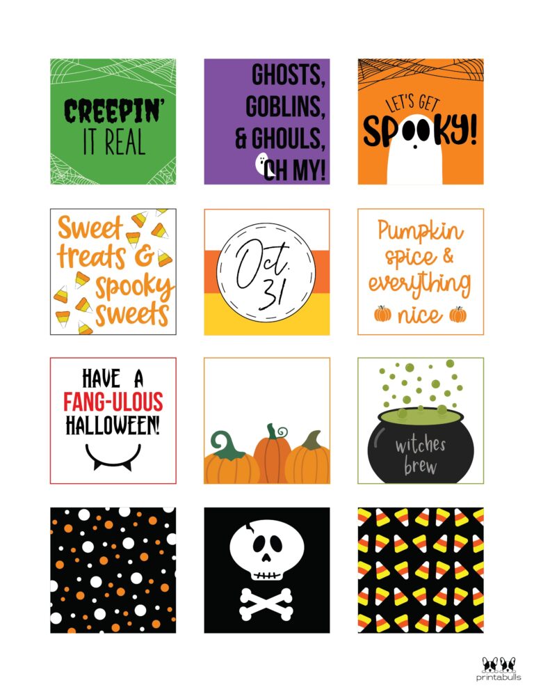 60 Free Printable Halloween Tags | Printabulls