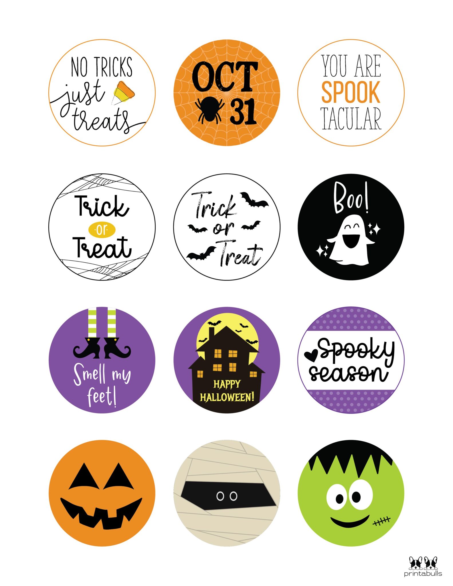60 Free Printable Halloween Tags | Printabulls