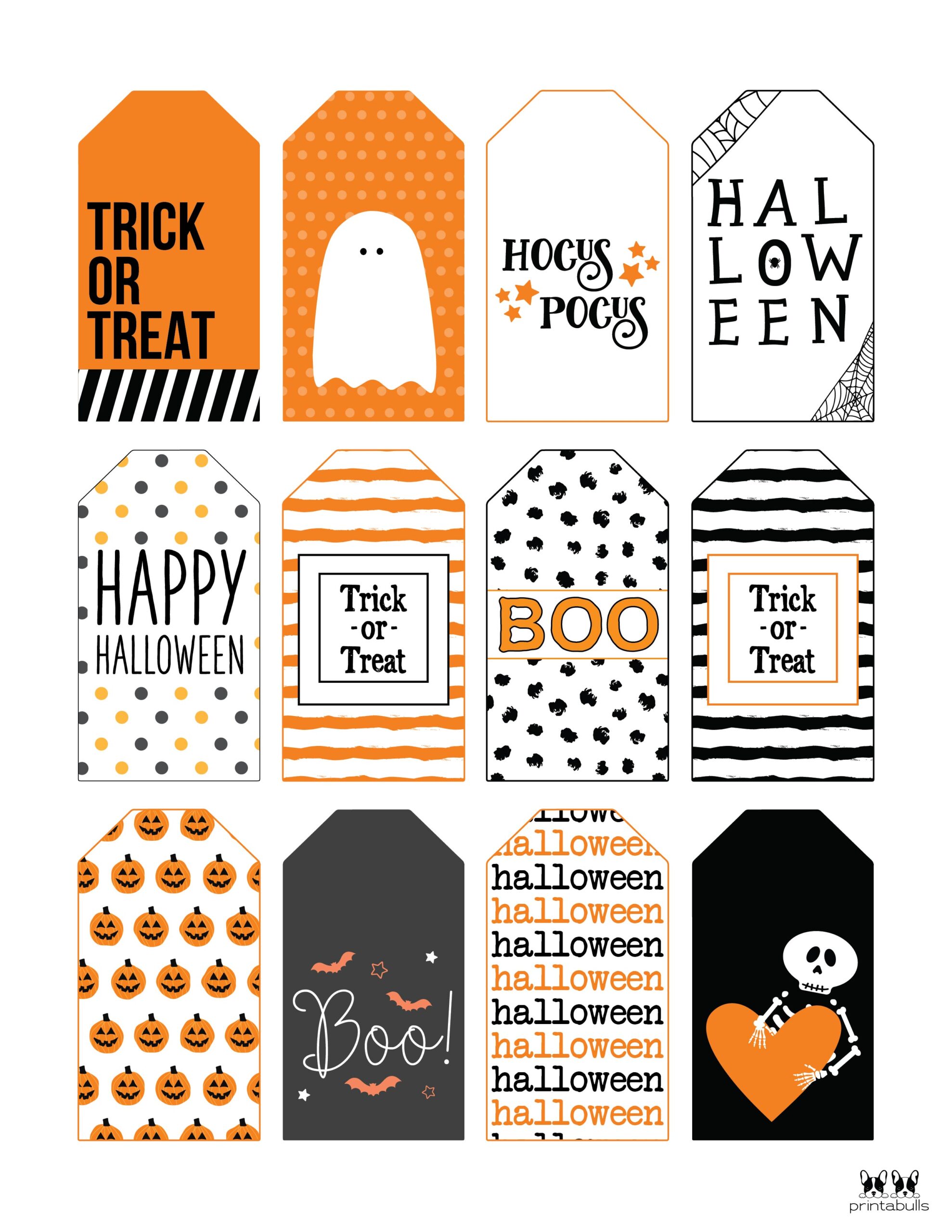 60 Free Printable Halloween Tags | Printabulls