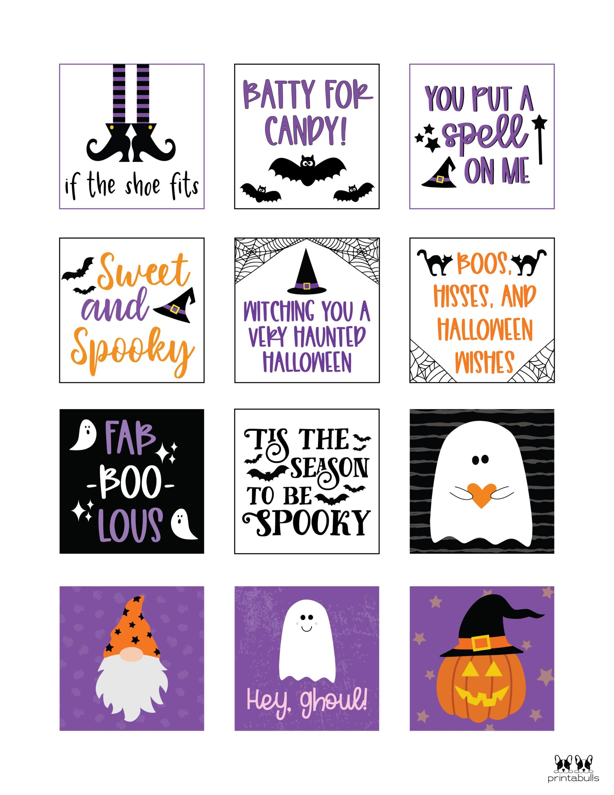 60 Free Printable Halloween Tags | Printabulls