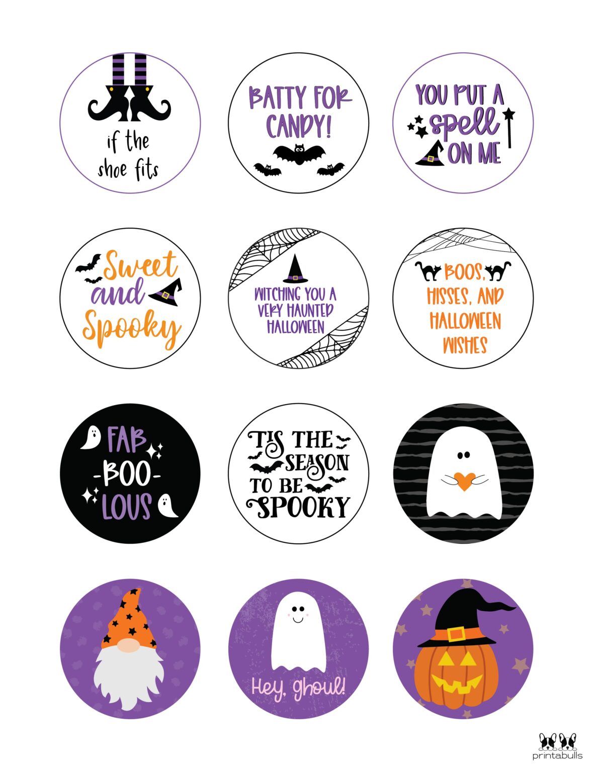 60 Free Printable Halloween Tags | Printabulls