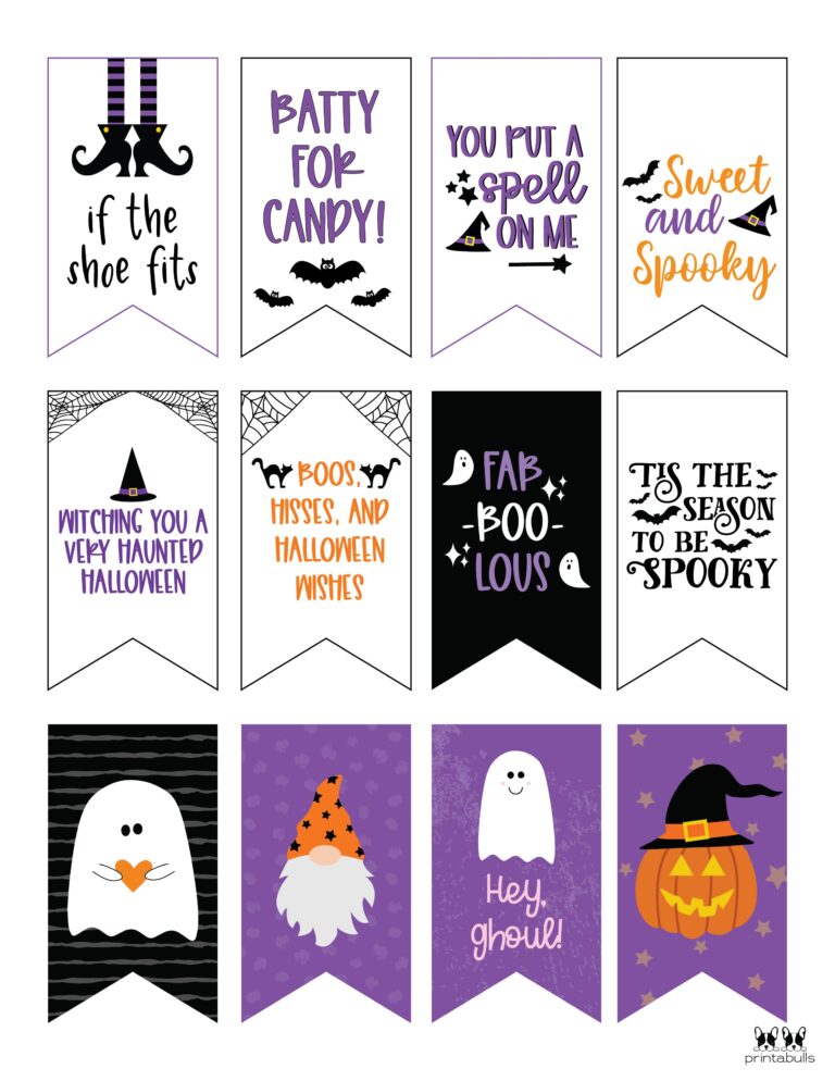 60 Free Printable Halloween Tags | Printabulls