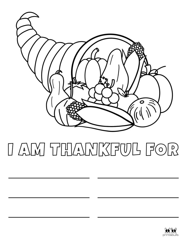 'I Am Thankful For' Printables - 10 Unique Worksheets | Printabulls