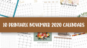 Free Printable November 2020 Calendars | Printabulls