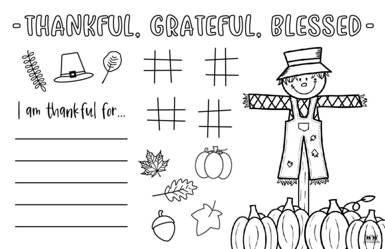 Printable Thanksgiving Placemats | Printabulls