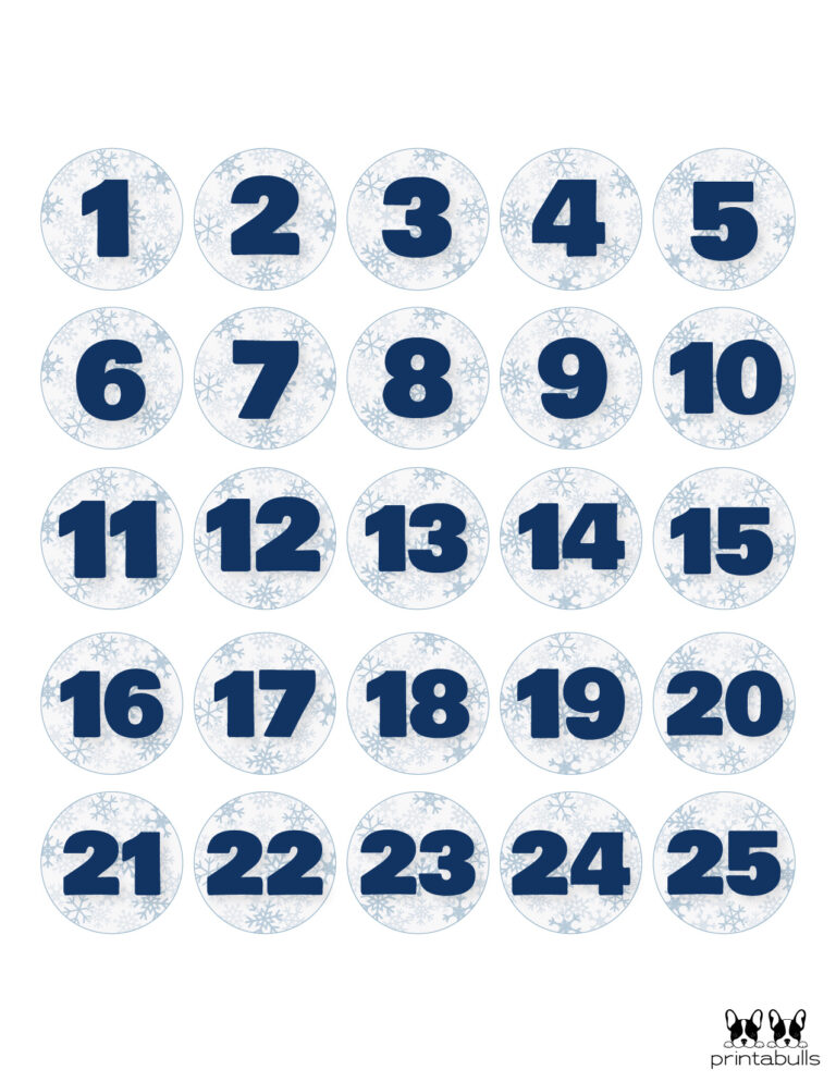 Christmas Numbers | Printabulls