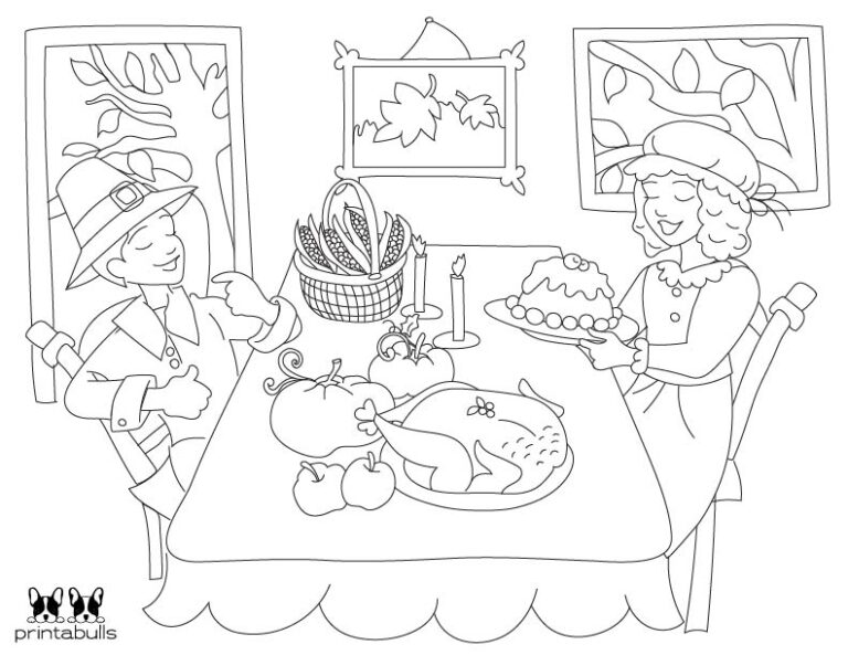 Pilgrim Coloring Pages | Printabulls