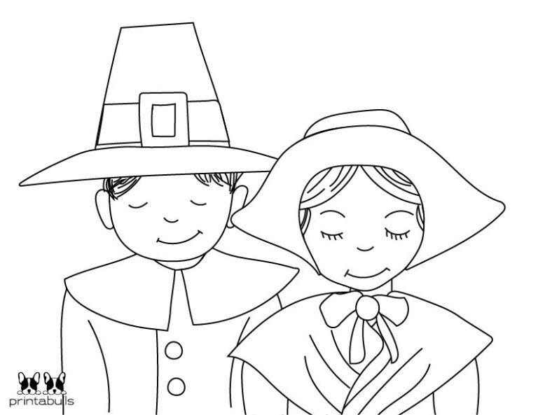 Pilgrim Coloring Pages | Printabulls