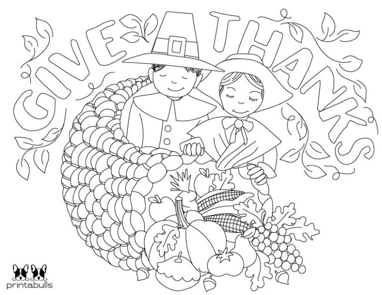 Pilgrim Coloring Pages | Printabulls