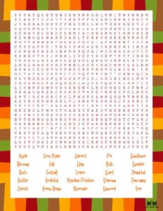 Thanksgiving Word Searches | Printabulls