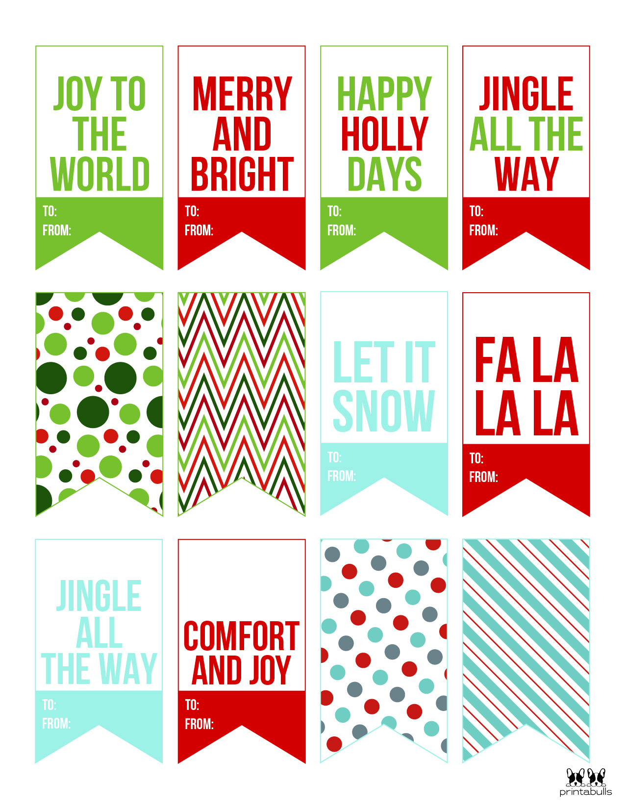 Free Printable Christmas Gift Tags | Printabulls
