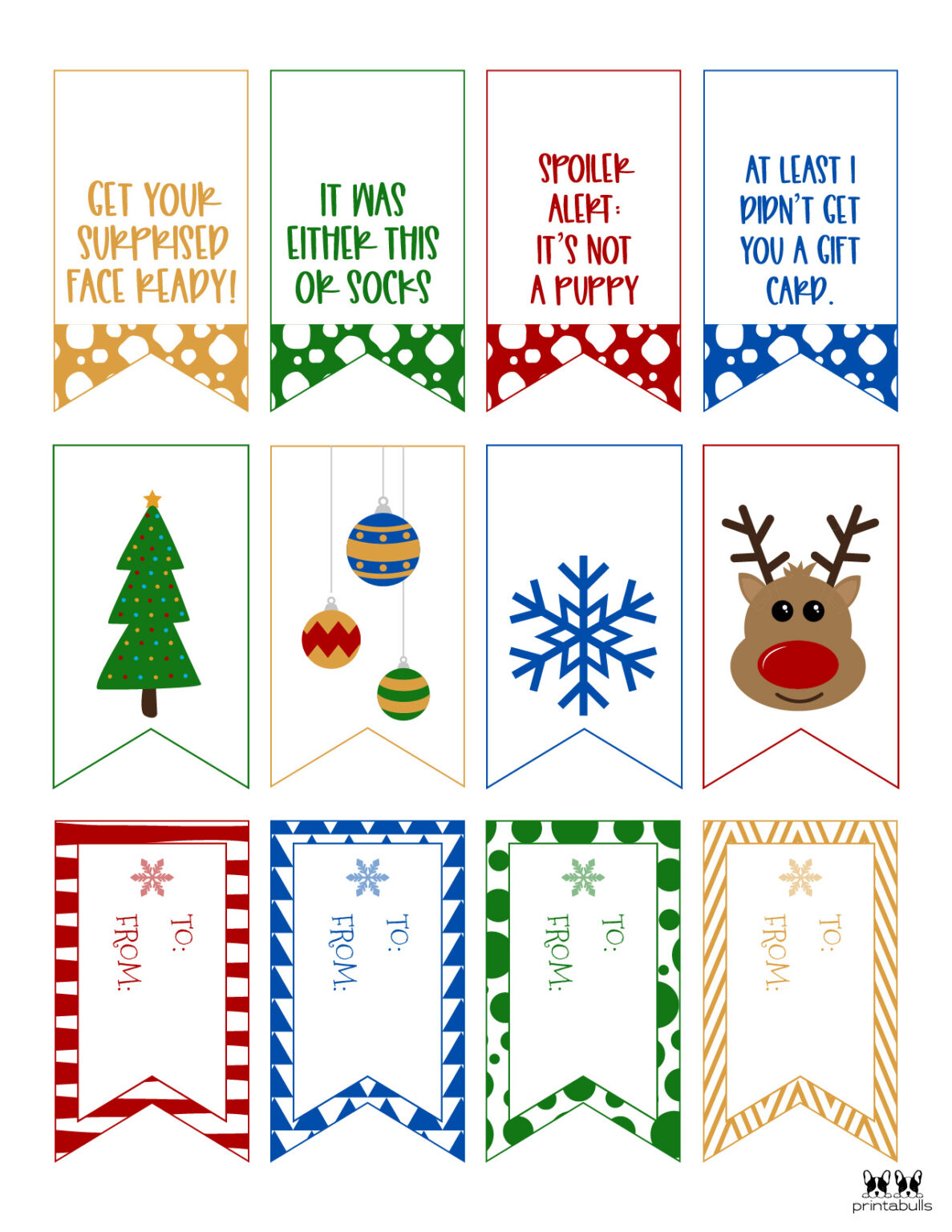 Free Printable Christmas Gift Tags | Printabulls