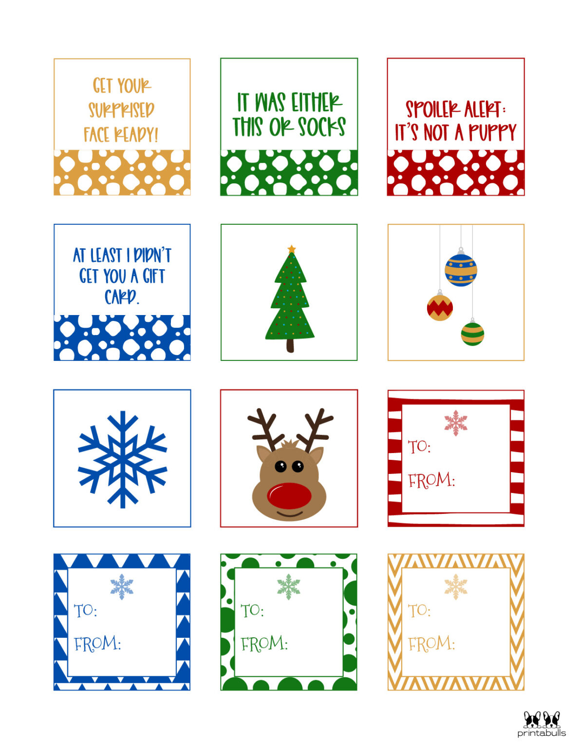 Free Printable Christmas Gift Tags | Printabulls