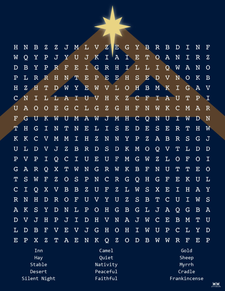 Christmas Word Searches - 25 Free Printables | Printabulls