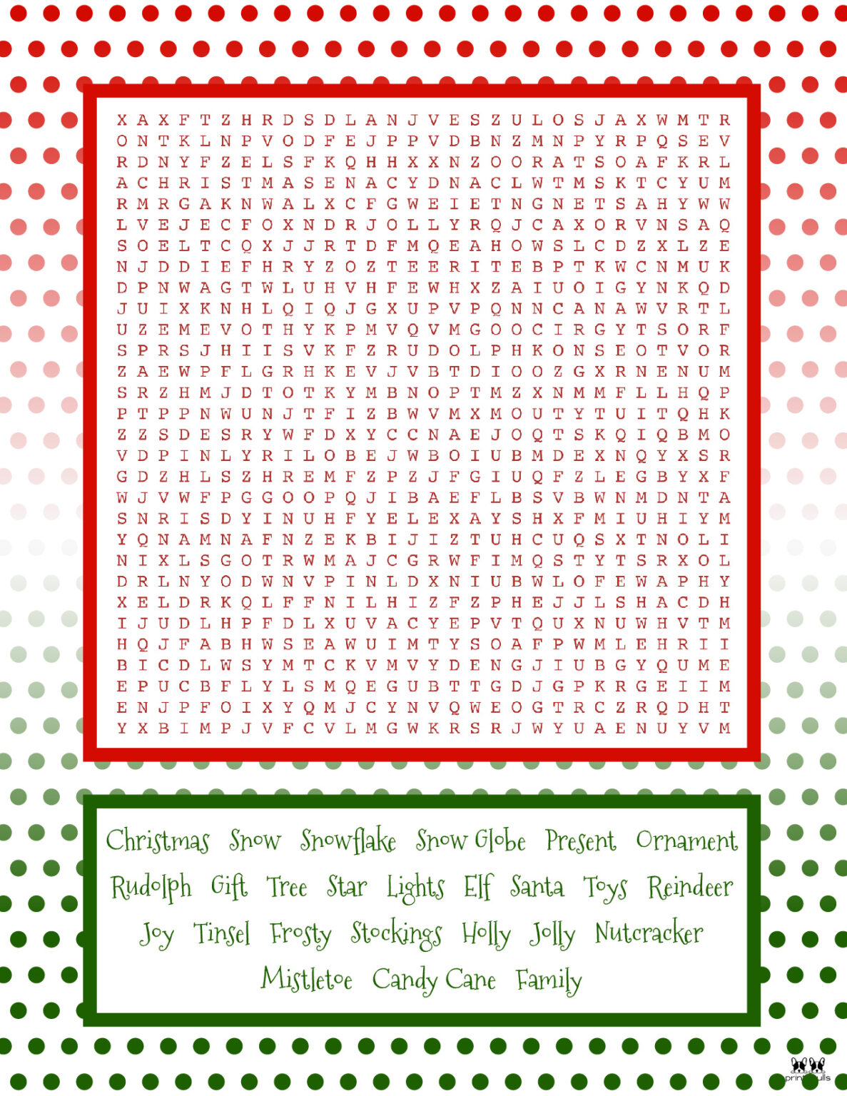 Christmas Word Searches - 25 Free Printables | Printabulls