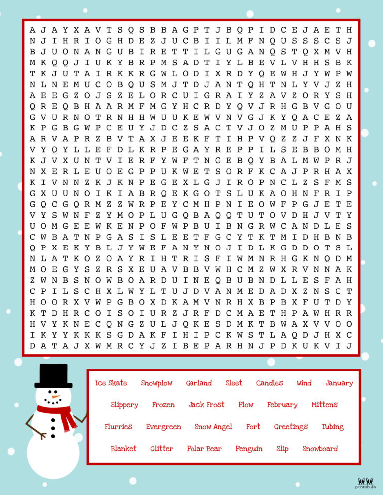 Christmas Word Searches - 25 Free Printables | Printabulls
