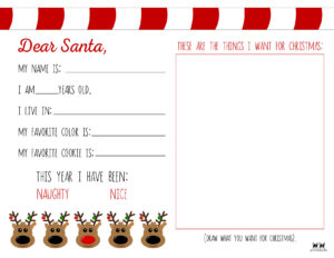 Dear Santa Letter Printables - FREE | Printabulls