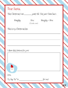 Dear Santa Letter Printables - FREE | Printabulls