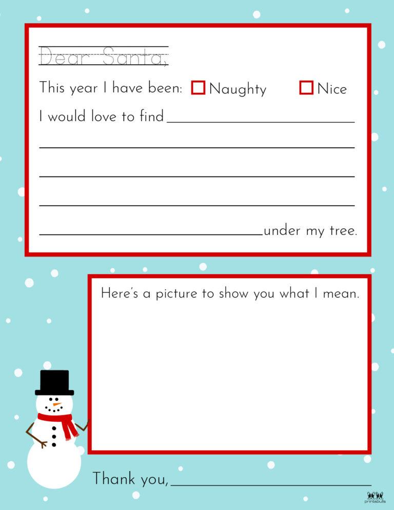 Dear Santa Letter Printables - FREE | Printabulls