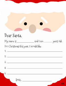 Dear Santa Letter Printables - FREE | Printabulls