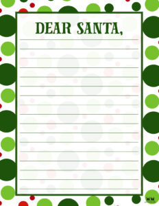 Dear Santa Letter Printables - FREE | Printabulls