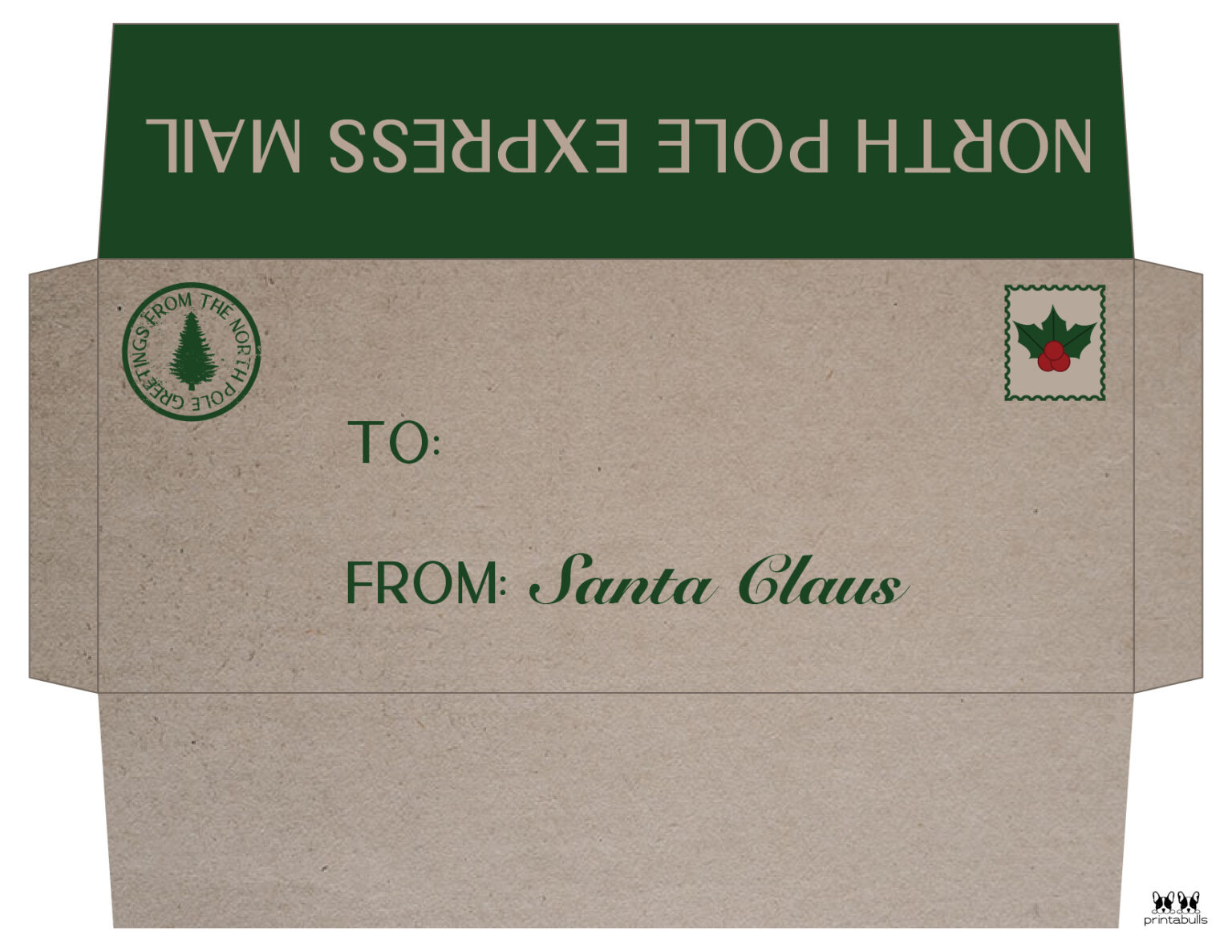 Santa Envelopes - Free Printables | Printabulls