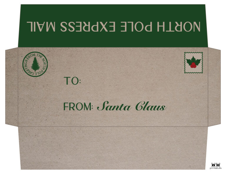 Santa Envelopes - Free Printables | Printabulls