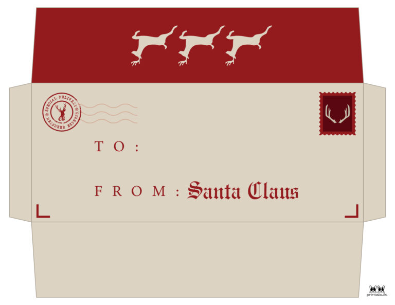 Santa Envelopes - Free Printables - PrintaBulk