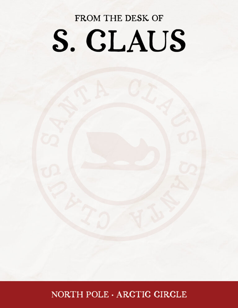 Printable Santa Letterhead Templates - 12 FREE Printables | Printabulls