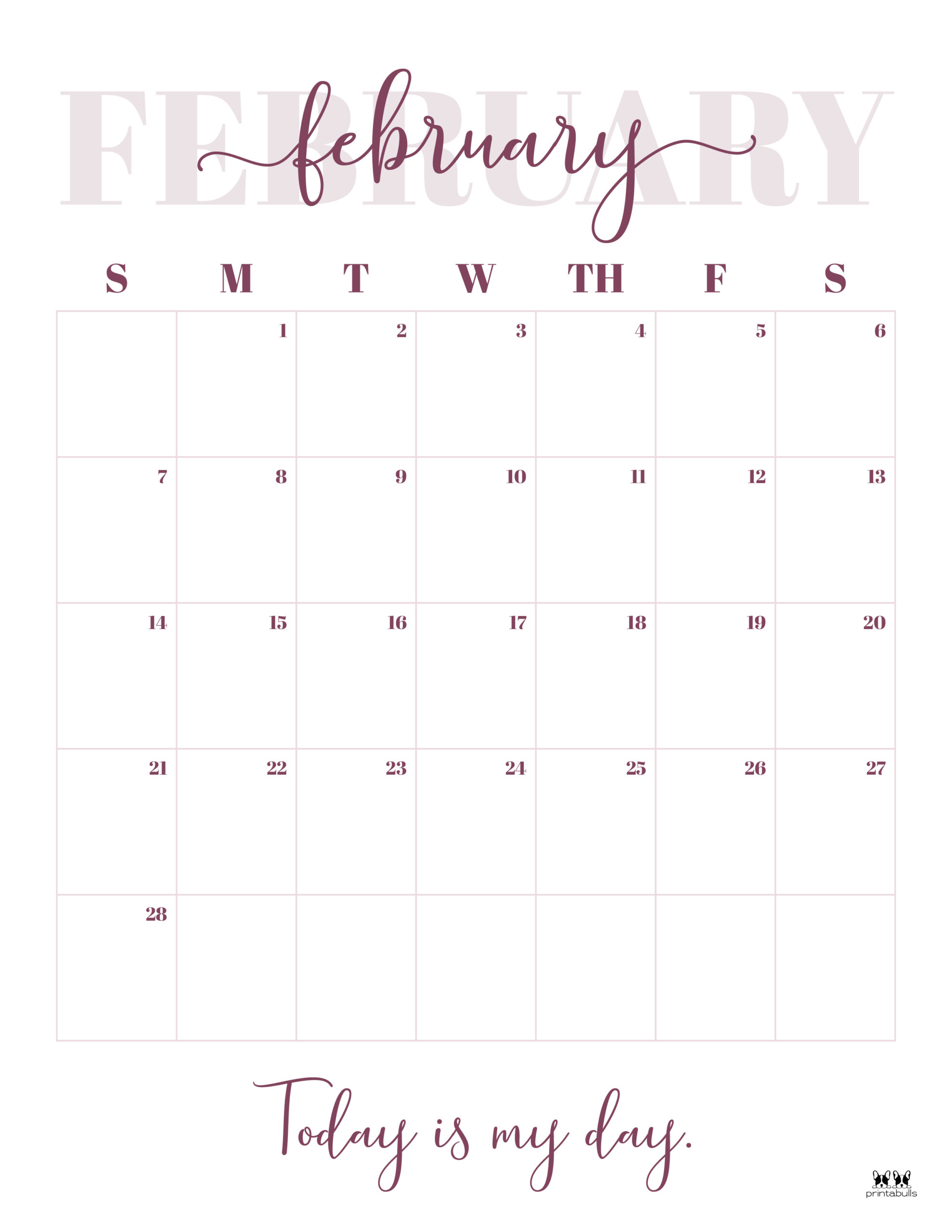 February 2021 Calendars - Free Printables | Printabulls