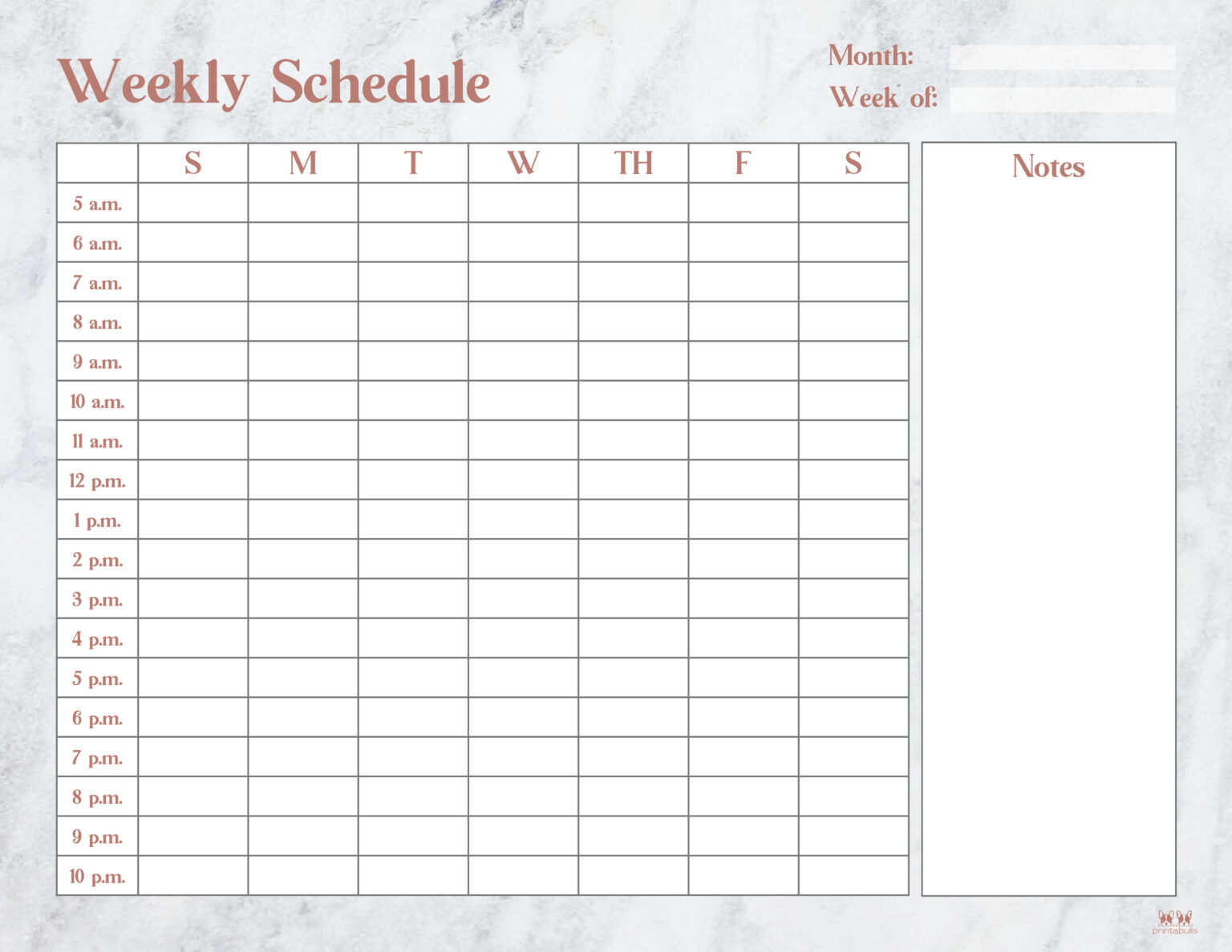 Hourly Planners - 20 FREE Printables | Printabulls