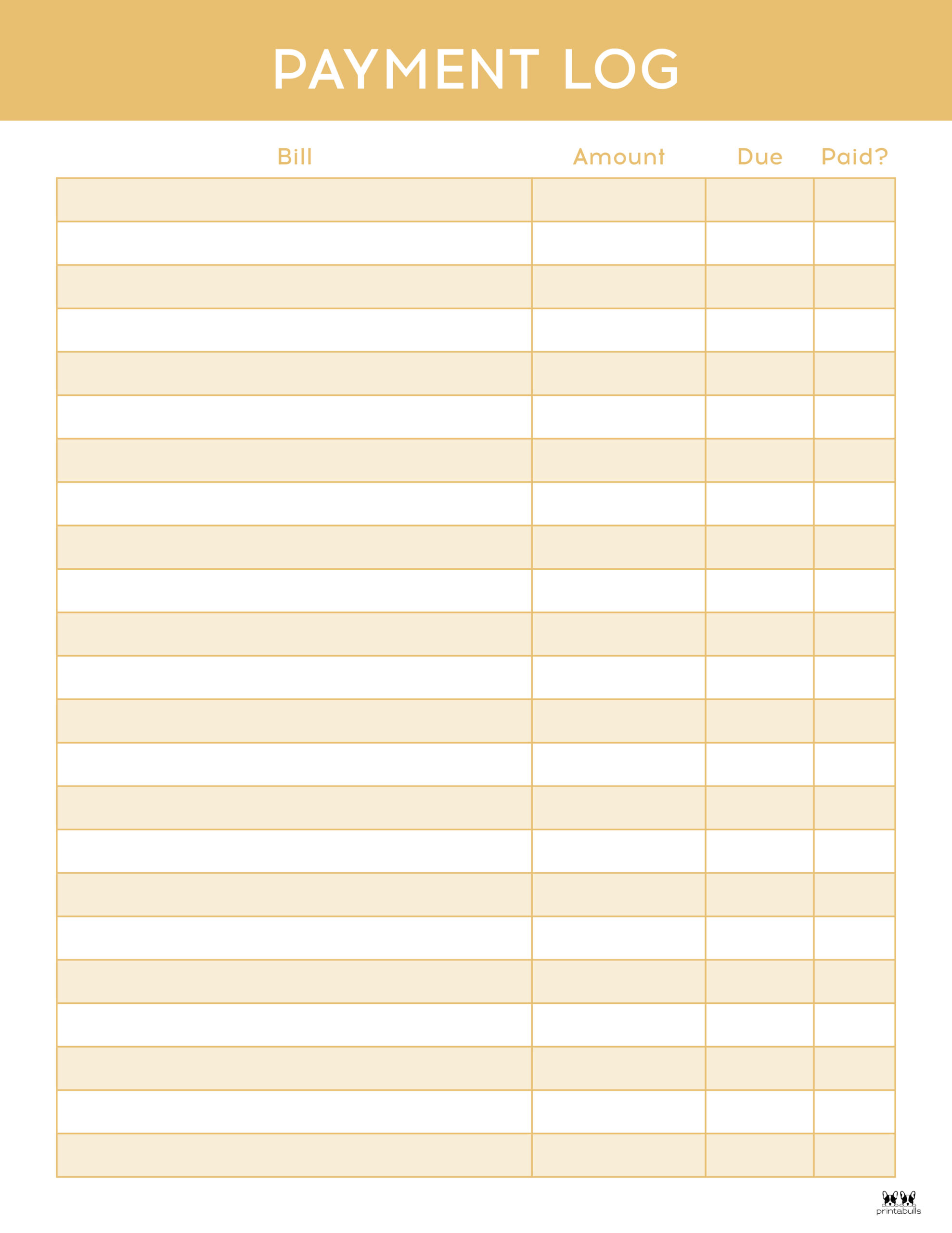 Monthly Bill Organizers - 18 Free Printables | Printabulls