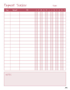Monthly Bill Organizers - 23 Free Printables | Printabulls