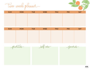 Two Week Planners - Free Printables - PrintaBulk