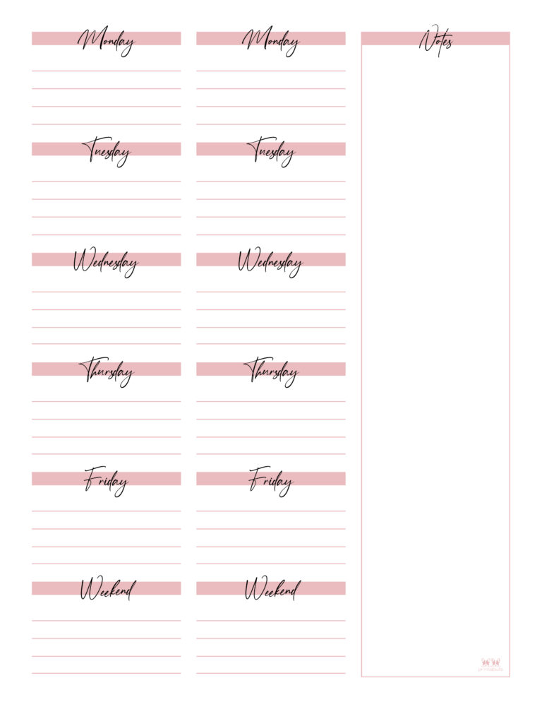 Two Week Planners - Free Printables | Printabulls