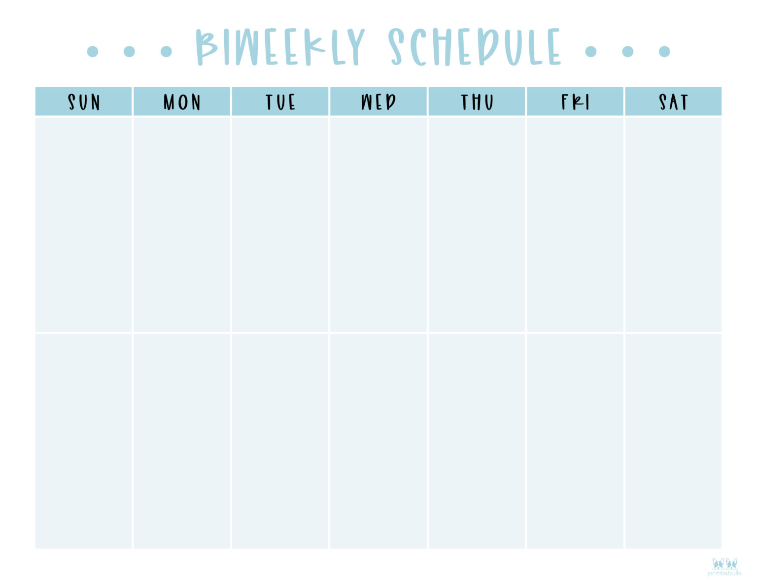 Two Week Planners - Free Printables | Printabulls