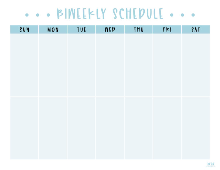 Two Week Planners - Free Printables | Printabulls