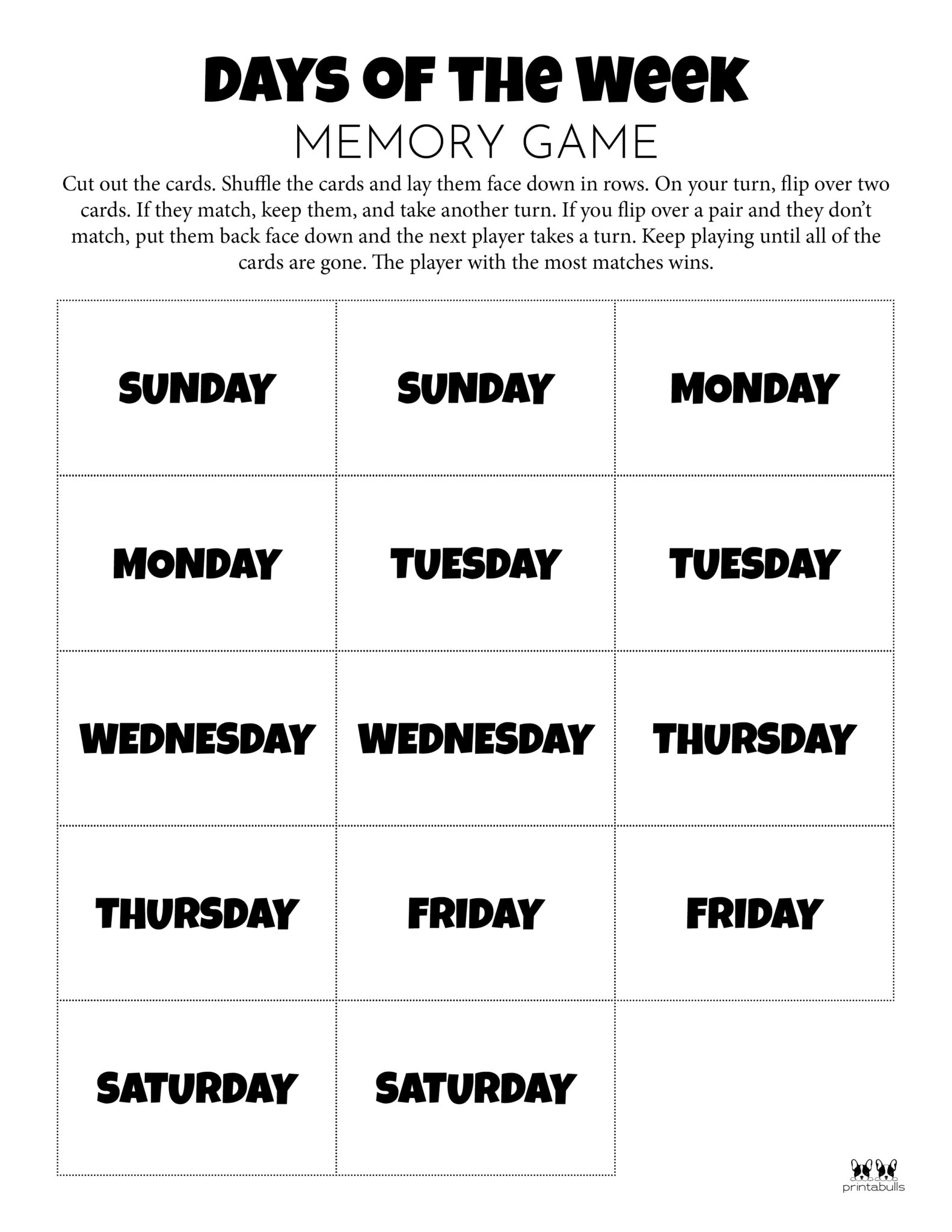 Days Of The Week Worksheets Free Printables