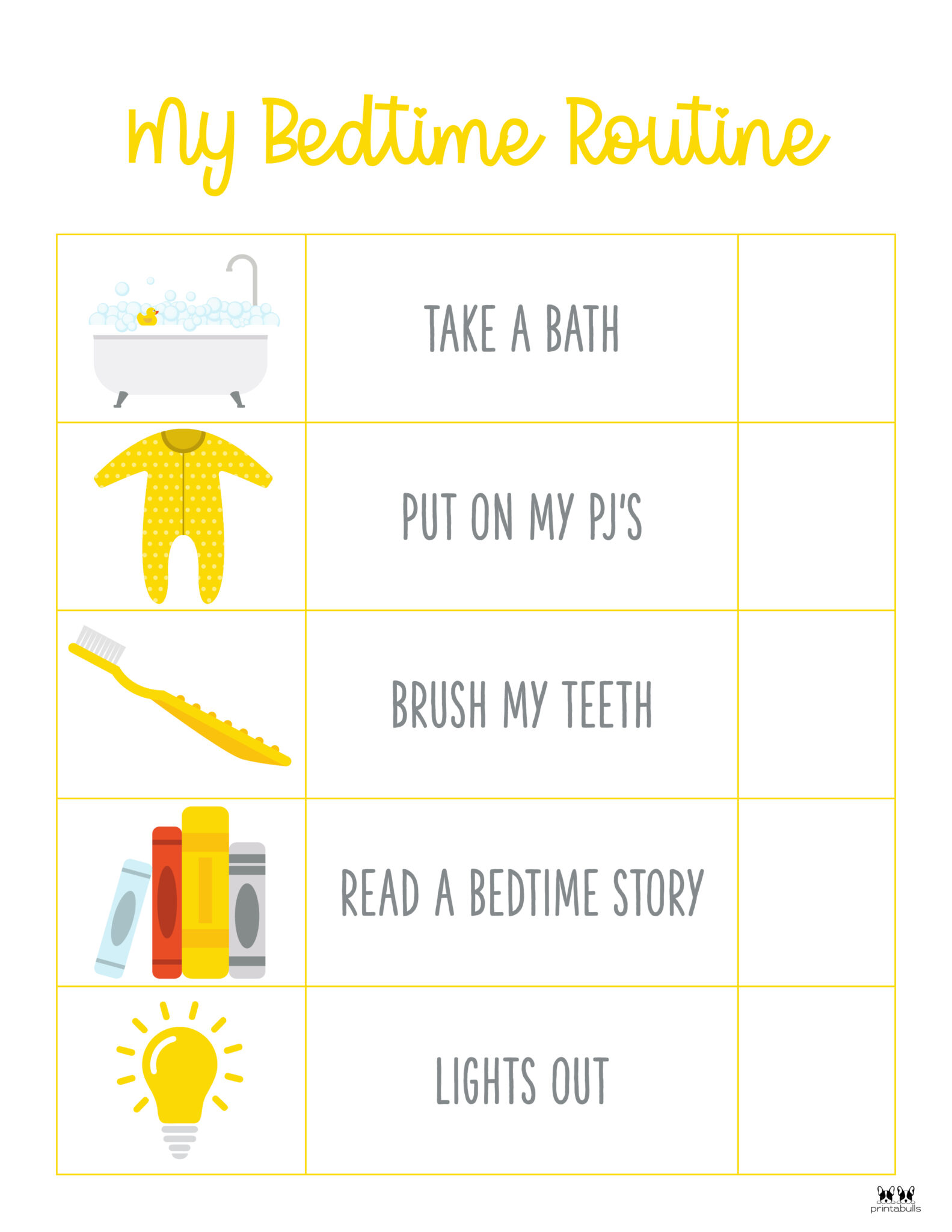 Bedtime Routine Charts - 20 FREE Printables | Printabulls