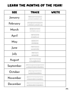 Months of the Year Worksheets & Printables | Printabulls