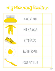 Morning Routine Charts - 15 Free Printables - PrintaBulk