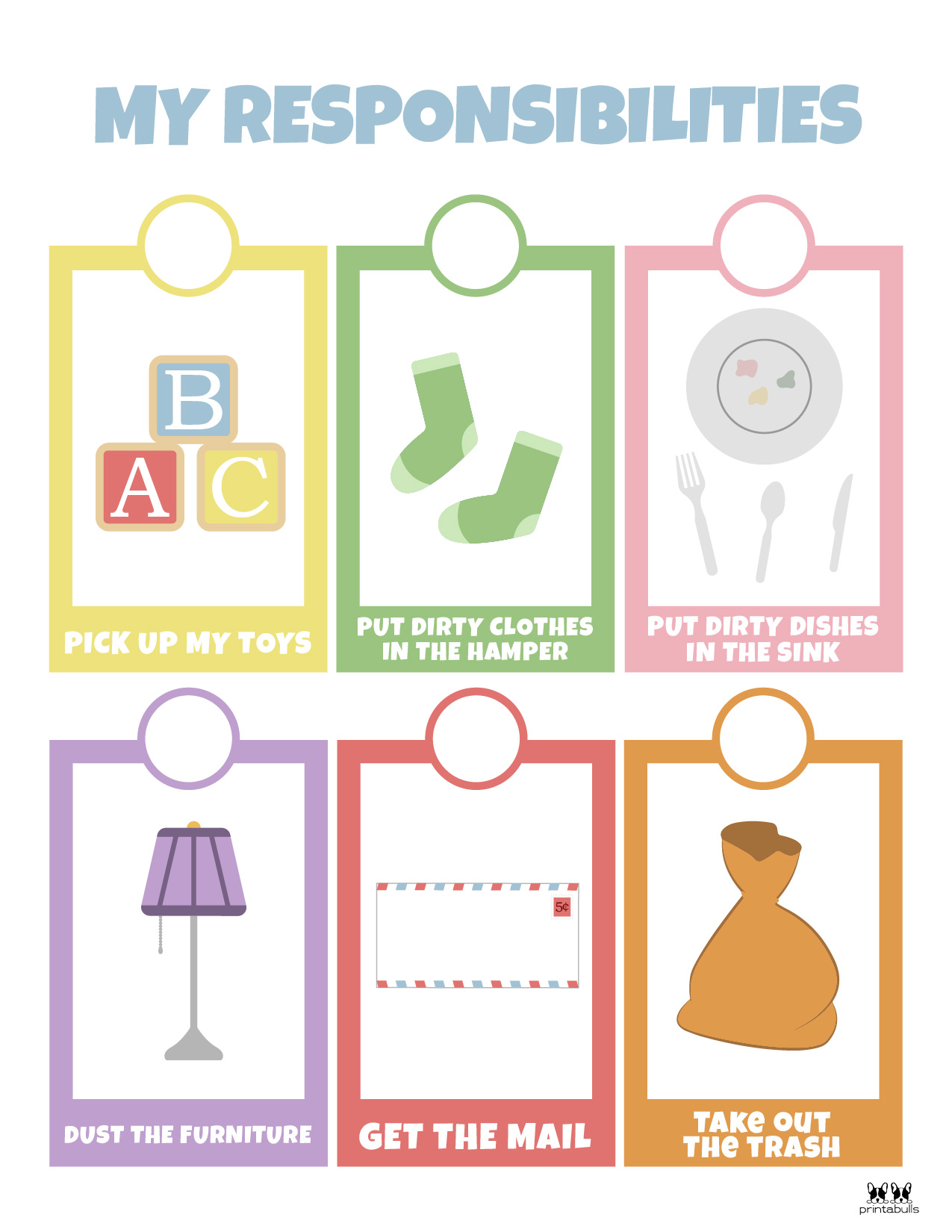 Toddler Chore Charts - Free Printables | Printabulls