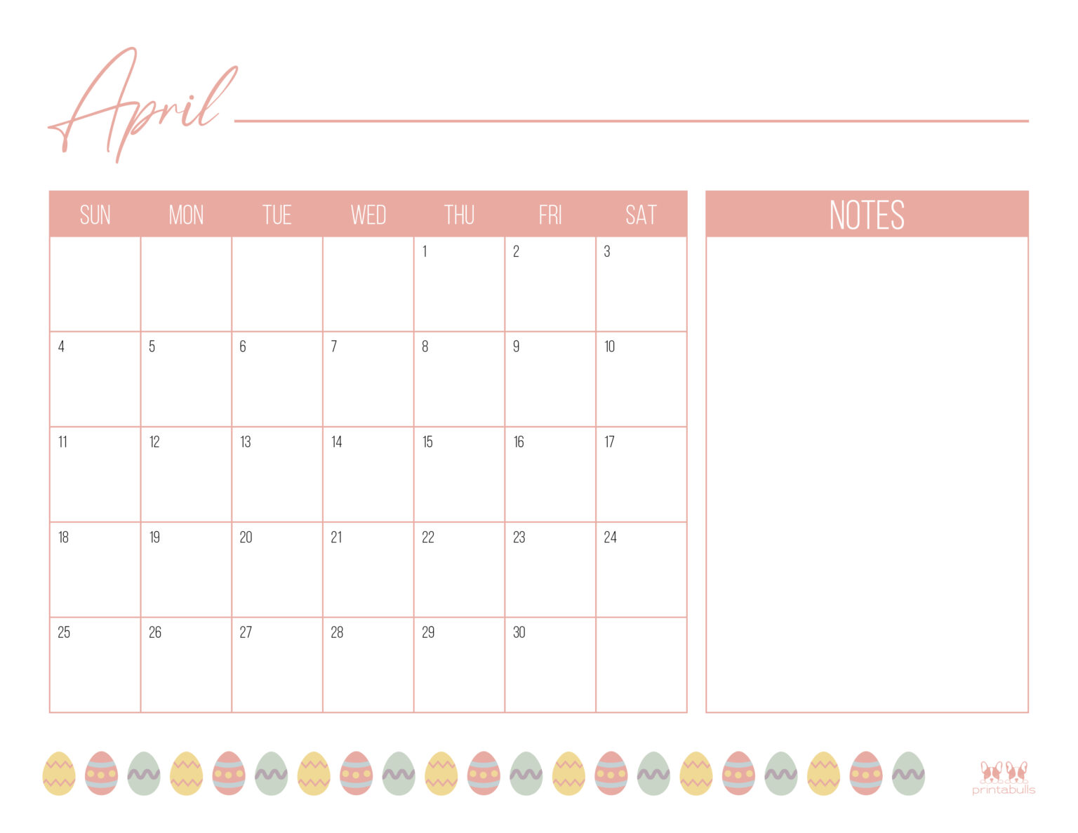 April 2021 Calendars - Free Printables | Printabulls