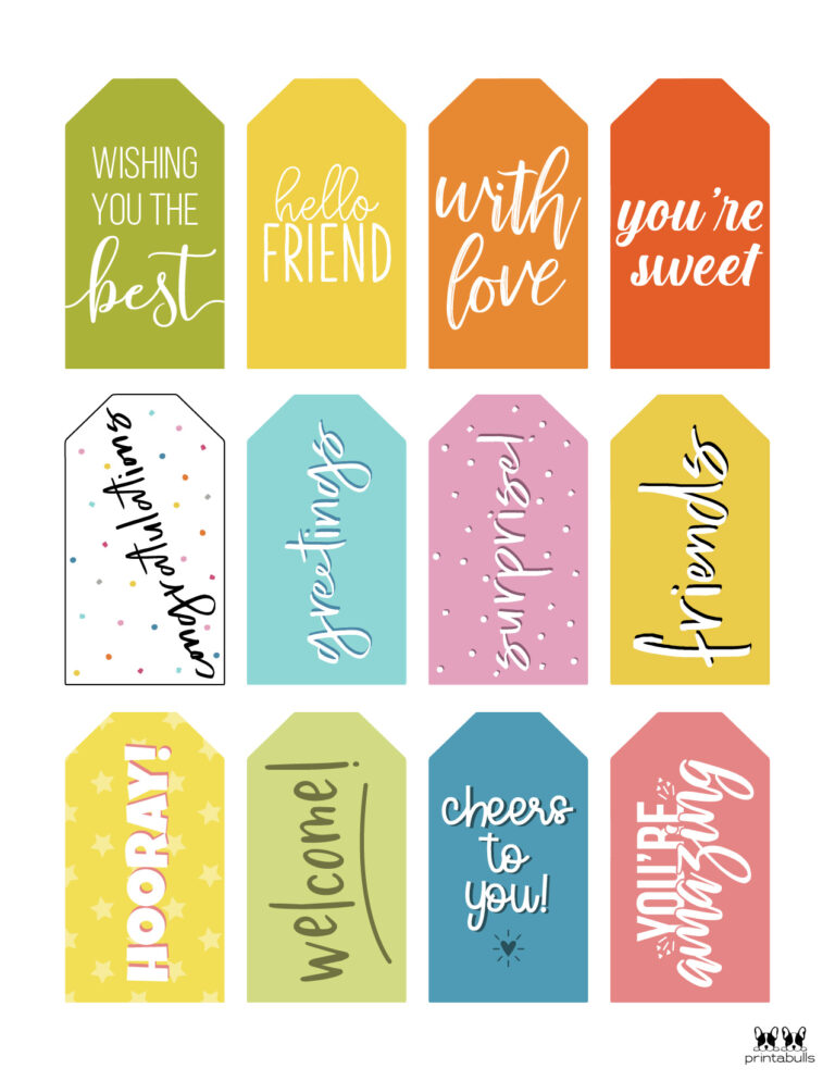 Free Printable Gift Tags - 500+ Tags | Printabulls